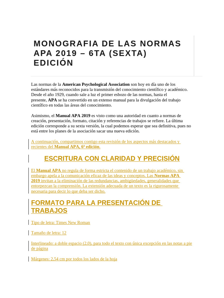 Normas APA 2019: Guía Completa | PDF | Caso de carta | Estilo apa