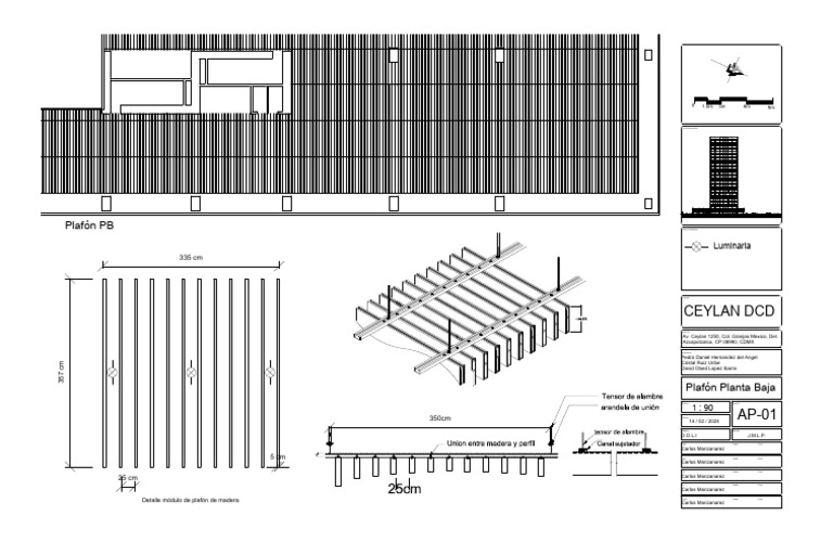Proyecto de Plafón Planta Baja CDMX | PDF