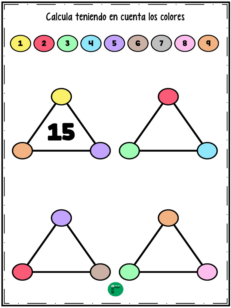 Sumas Calculo Mental Con Colores | PDF
