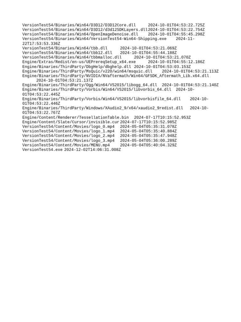 Manifest NonUFSFiles Win64 | PDF