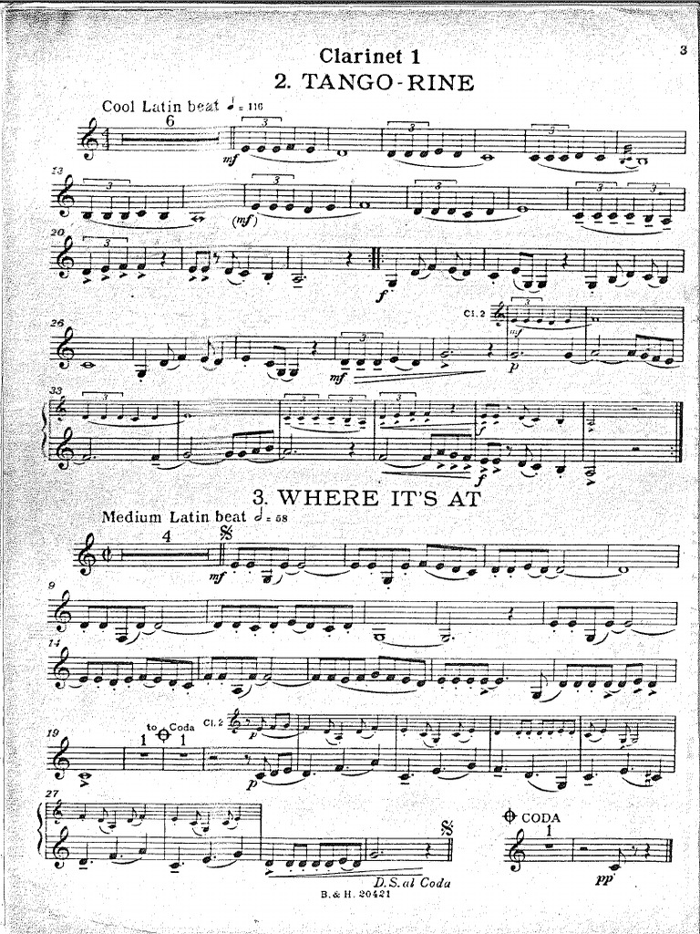 Colin Evans-Clarinet Capers - Cl1. | PDF