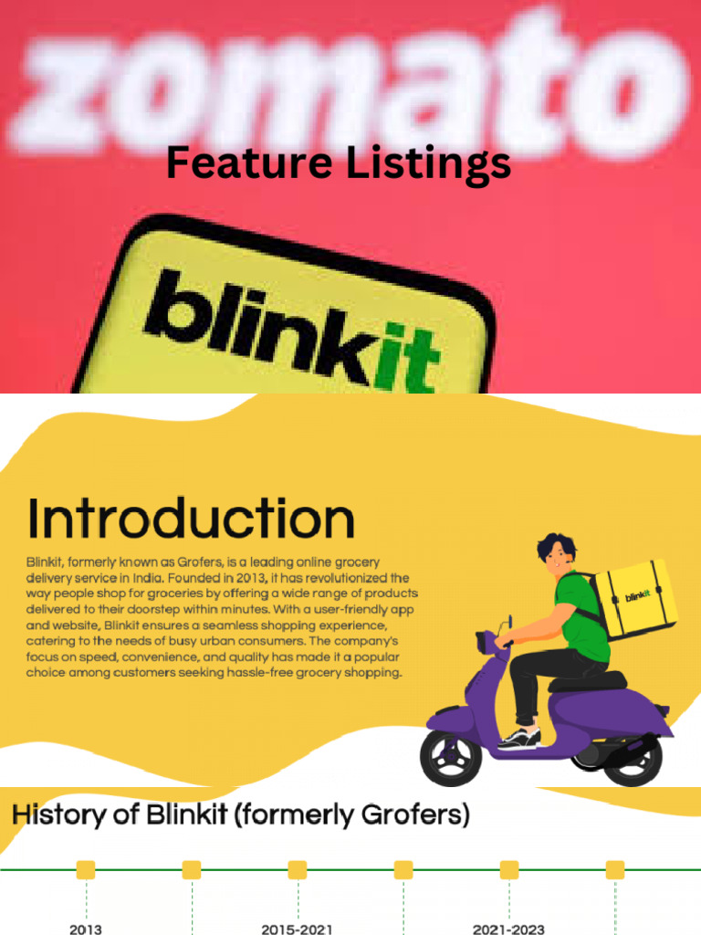 Blinkit Feature listing | PDF