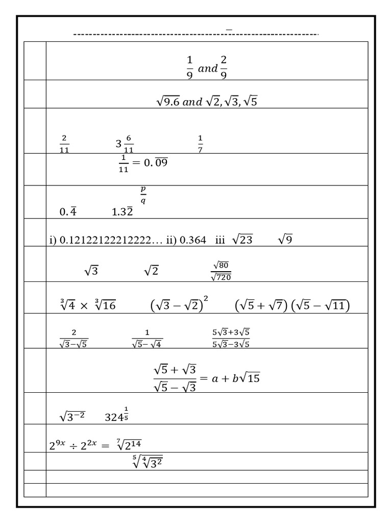 Mathematics Class 9 2024 PT1 Rev | PDF | Polynomial | Factorization