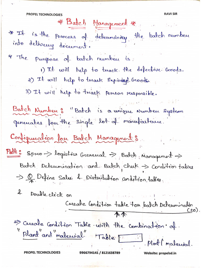 Batch Management | PDF