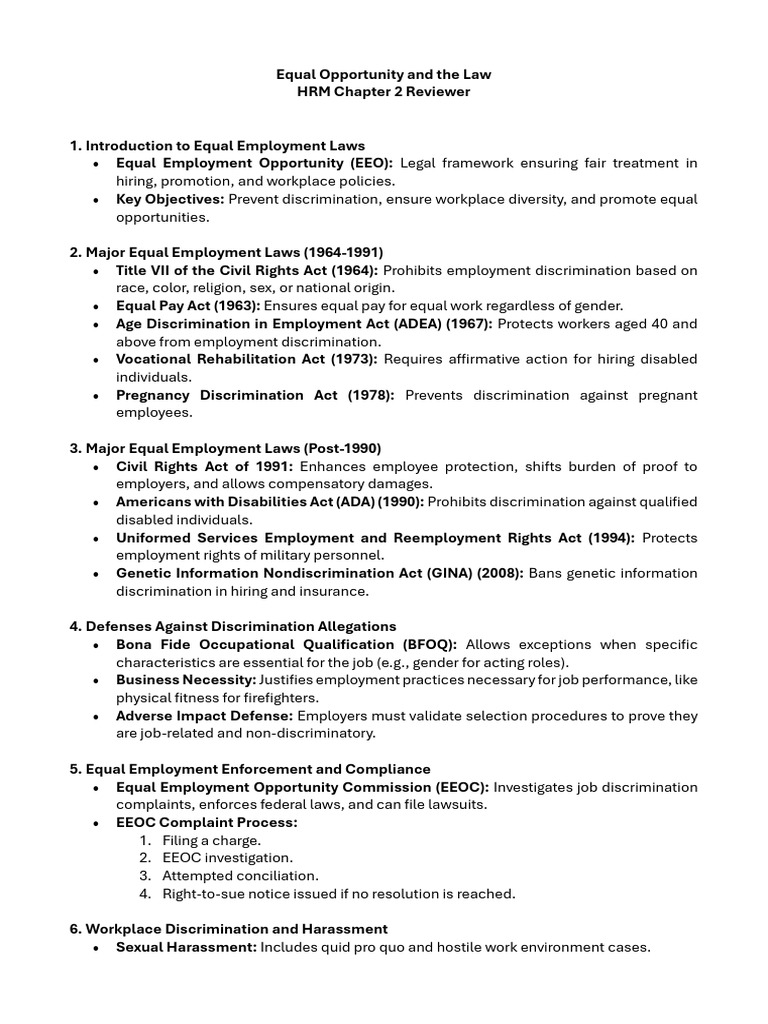 HRM Chapter 2 - Chapter 3 Reviewer | PDF | Human Resource Management | Employment