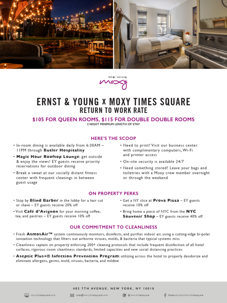 EY Return To Work - Moxy NYC Times Square | PDF | Hygiene