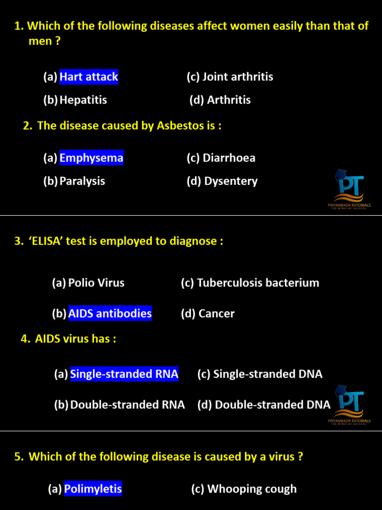 Common Diseases and Their Causes | PDF | Vaccines | Blood Cell