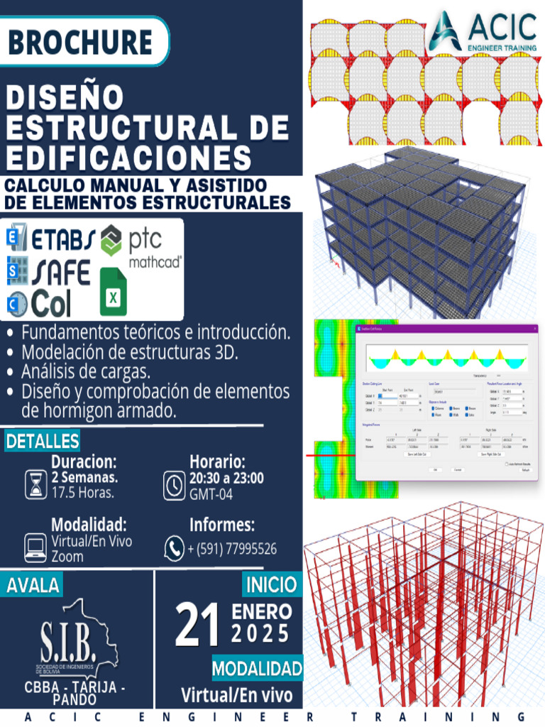 Brochure Diseño Estructural de Edificaciones Calculo Manual y Asistido de Elementos ...