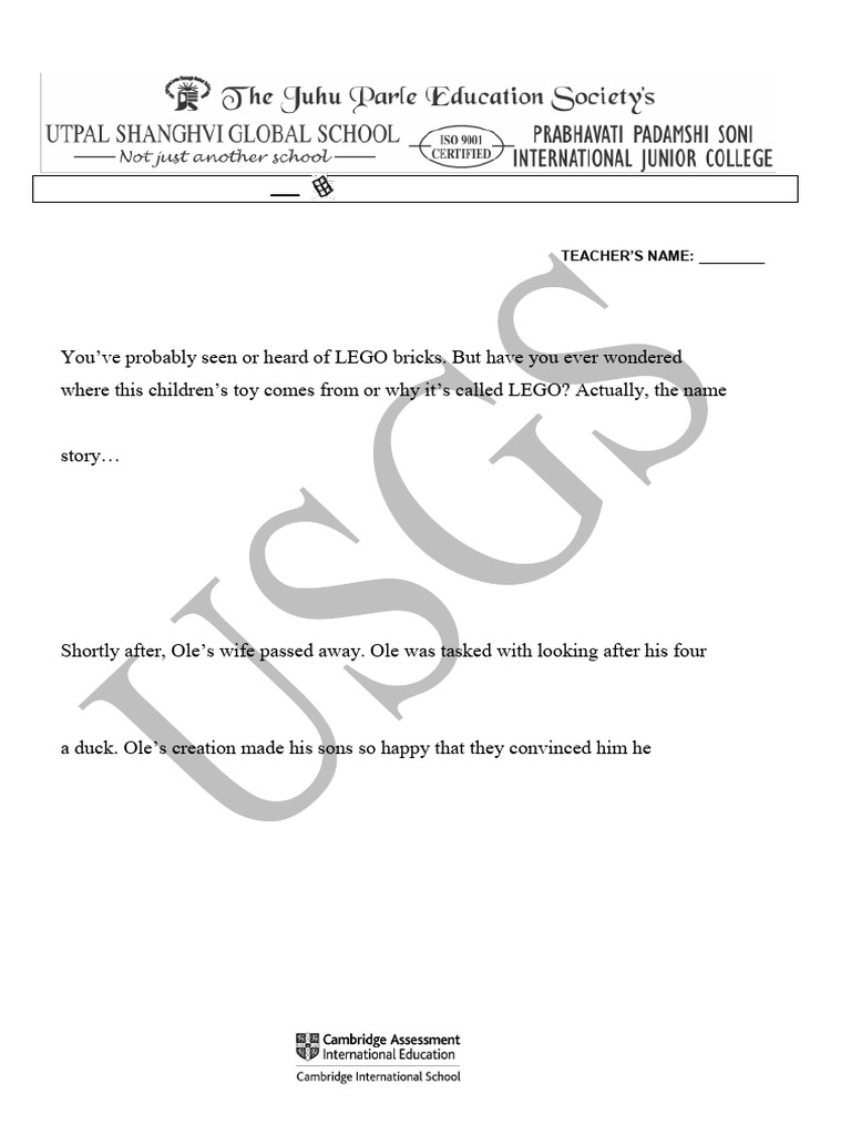 Checkpoint Practice 1 | PDF | Lego | Adjective