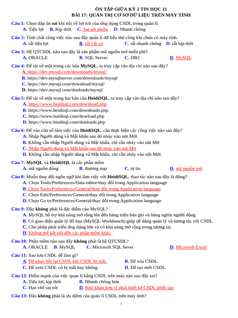 De Cuong Tin Hoc 11 - GK-2 Dapan-1 | PDF