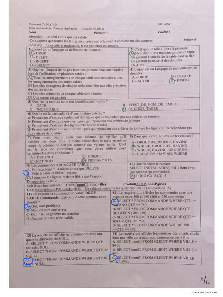 Exam SQL | PDF
