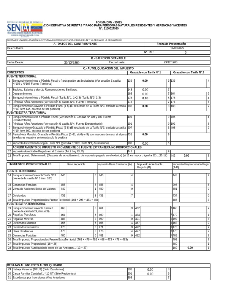 Formatos DPN-25 | PDF | Salario | Economias
