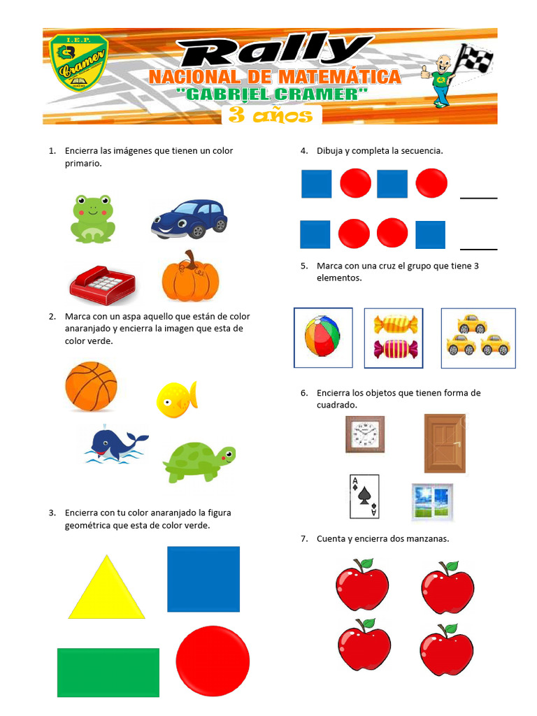 GUÍA 3 AÑOS MAT2 | PDF