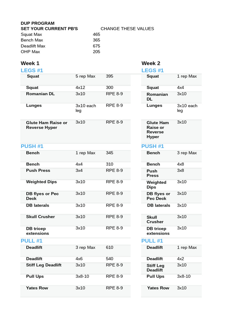 David Laid Dup Program | PDF | Games Of Physical Skill | Indoor Sports