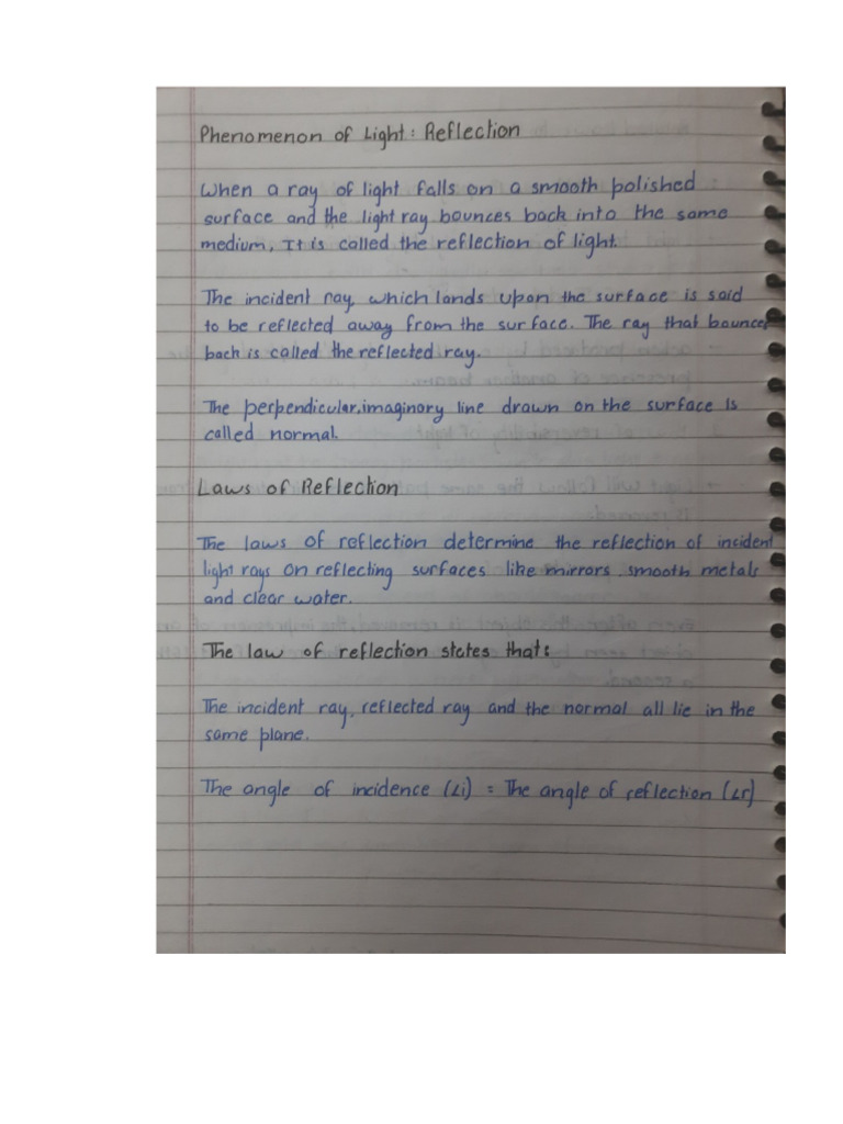 Class 10 Light: Reflection and Refraction | PDF