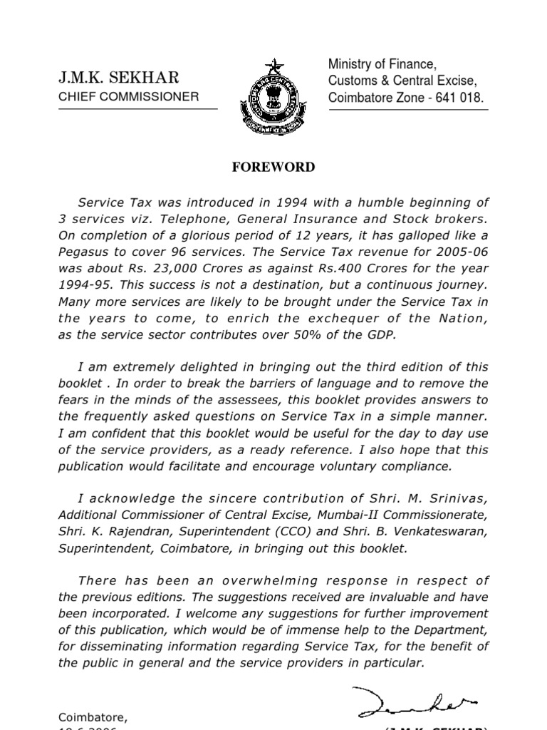 Service Tax Act - FAQs | PDF | Services (Economics) | Taxes