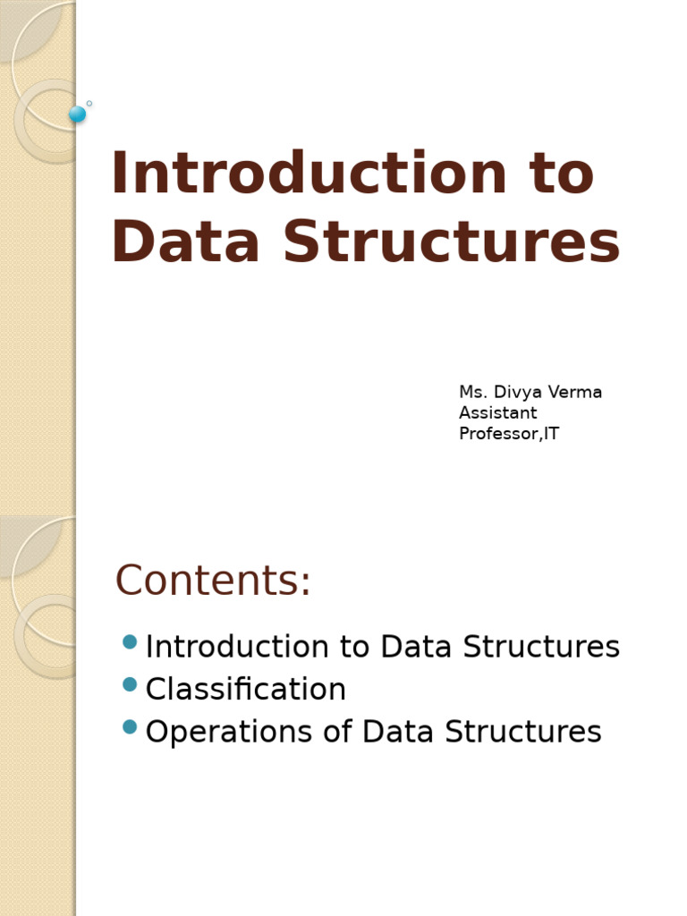 Introduction To Data Structures v2 12042022 | PDF | Data Type | Pointer (Computer Programming)
