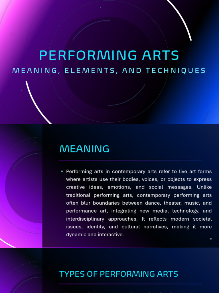 Understanding Contemporary Performing Arts | PDF | The Arts | Dances