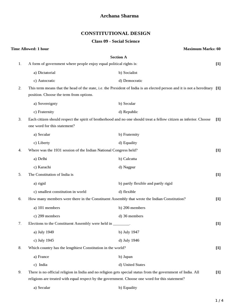 Constitutional Design Ws | PDF | Political Charters | Government