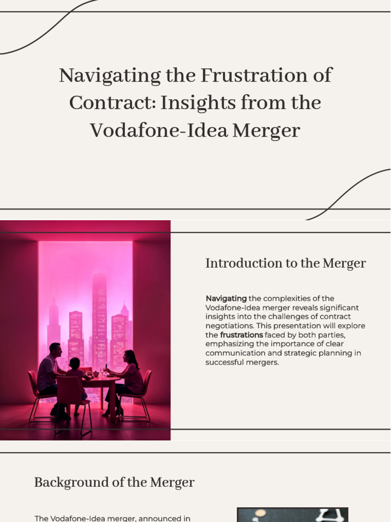Vodafone-Idea Merger: Contract Insights | PDF