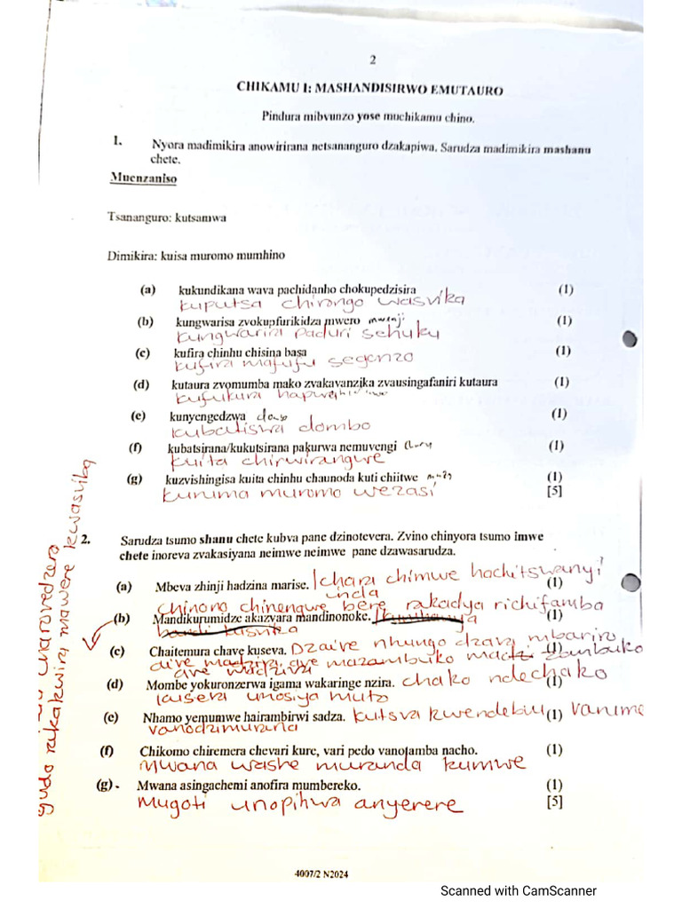 Marking Scheme p2 Nov 2024 | PDF