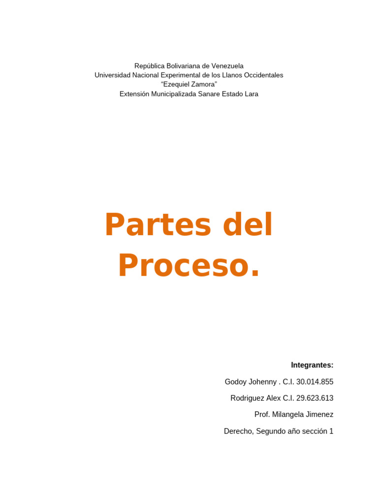 las partes del proceso | PDF | Ley procesal | Reunión