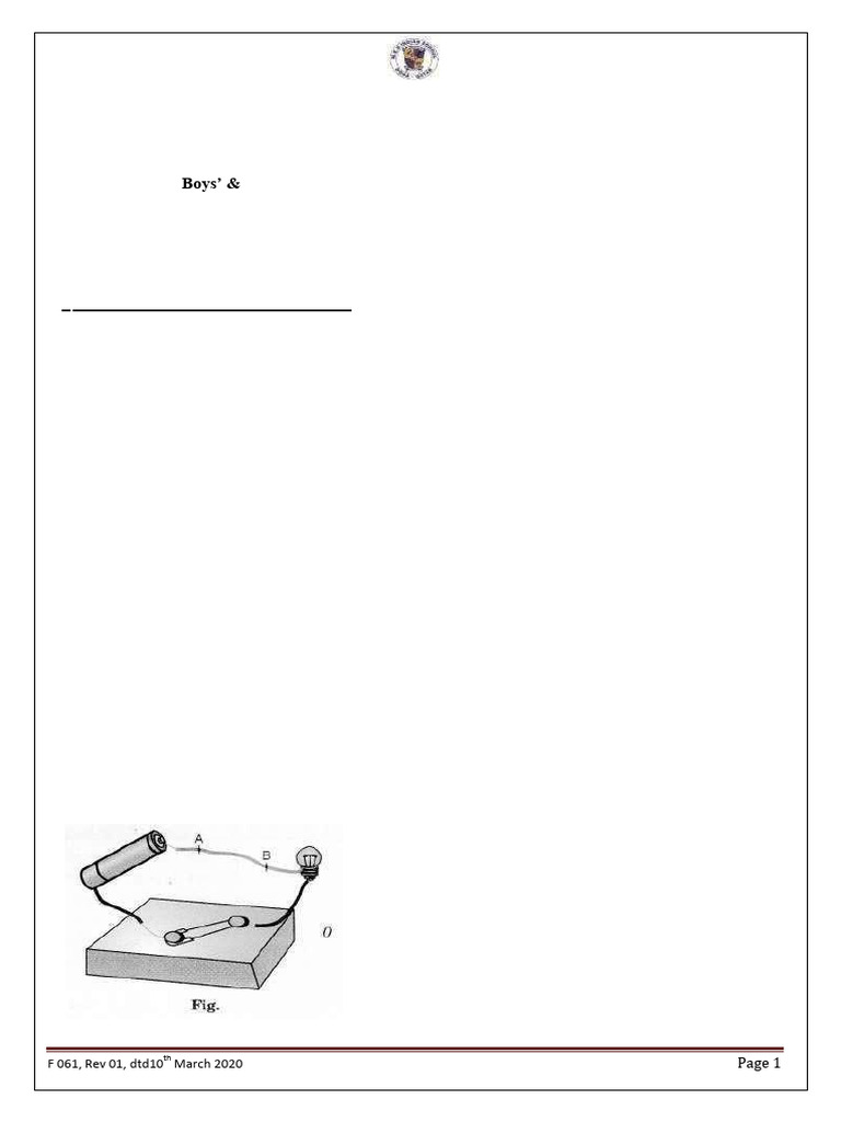 Science Worksheet: Electric Current Effects | PDF | Incandescent Light ...