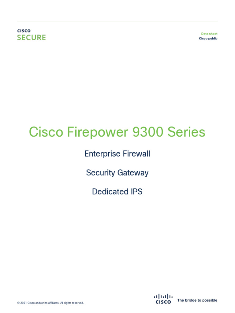Cisco Firepower 9300 Series | PDF | Firewall (Computing) | Computer ...