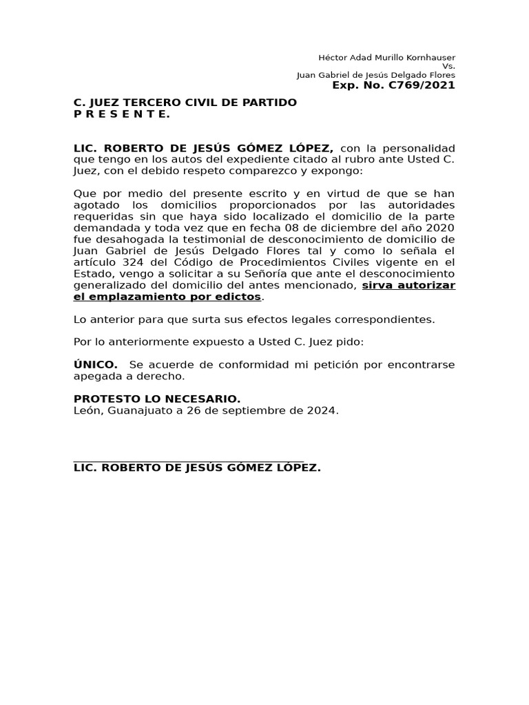 Emplazar Edictos | PDF