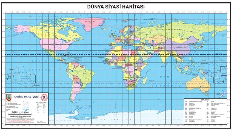5 Dunya Siyasi Haritasi A3 | PDF