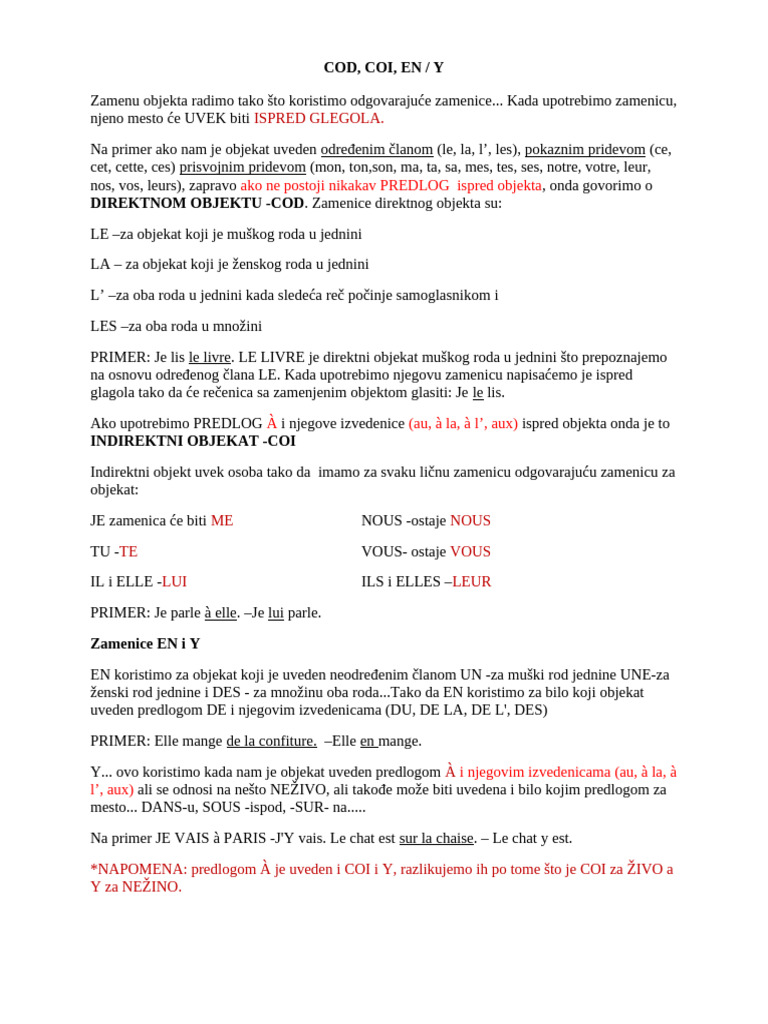 COD, COI, EN, Y - Obnavljanje | PDF