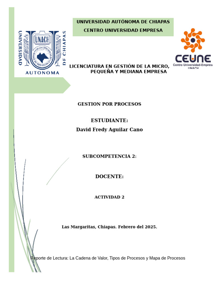 Sub2 Act 2 | PDF | Business | Cadena de valor