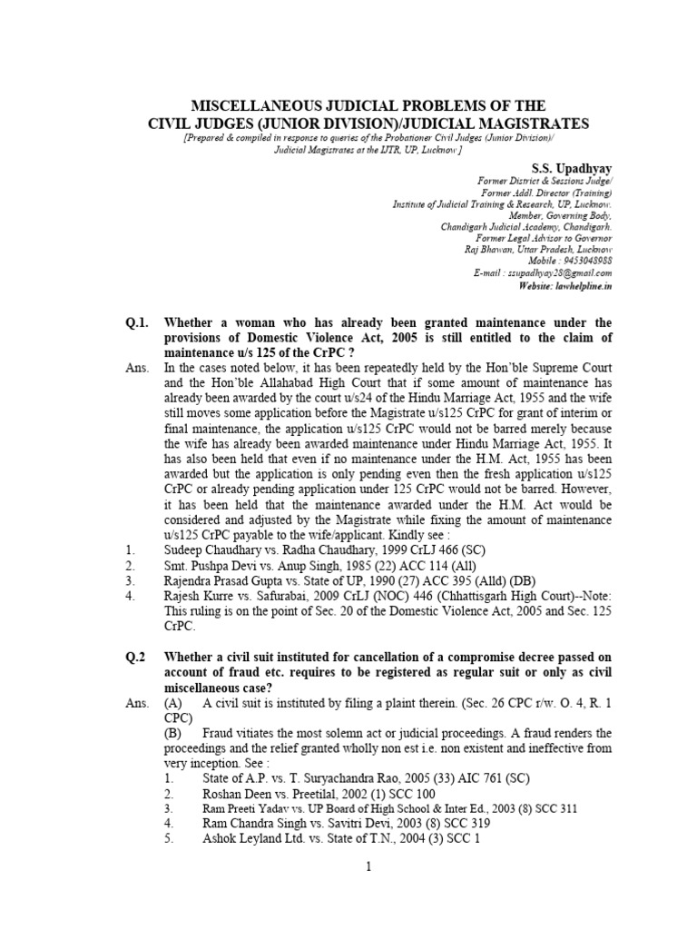 Miscellaneous Judicial Problems | PDF | Bail | Prosecutor