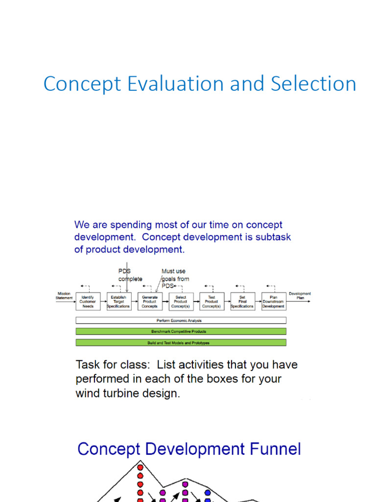 Unit 4 - Concept Selection and Evaluation | PDF