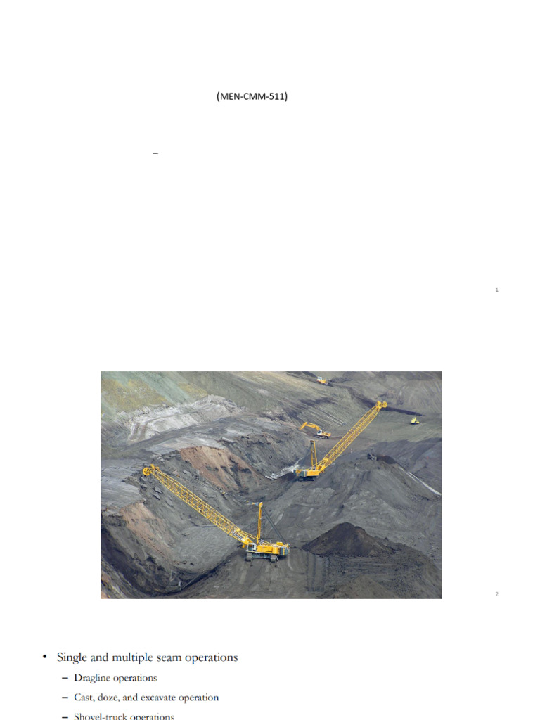 Lesson 8 Strip mining-CMM521 | PDF | Coal Mining | Mining