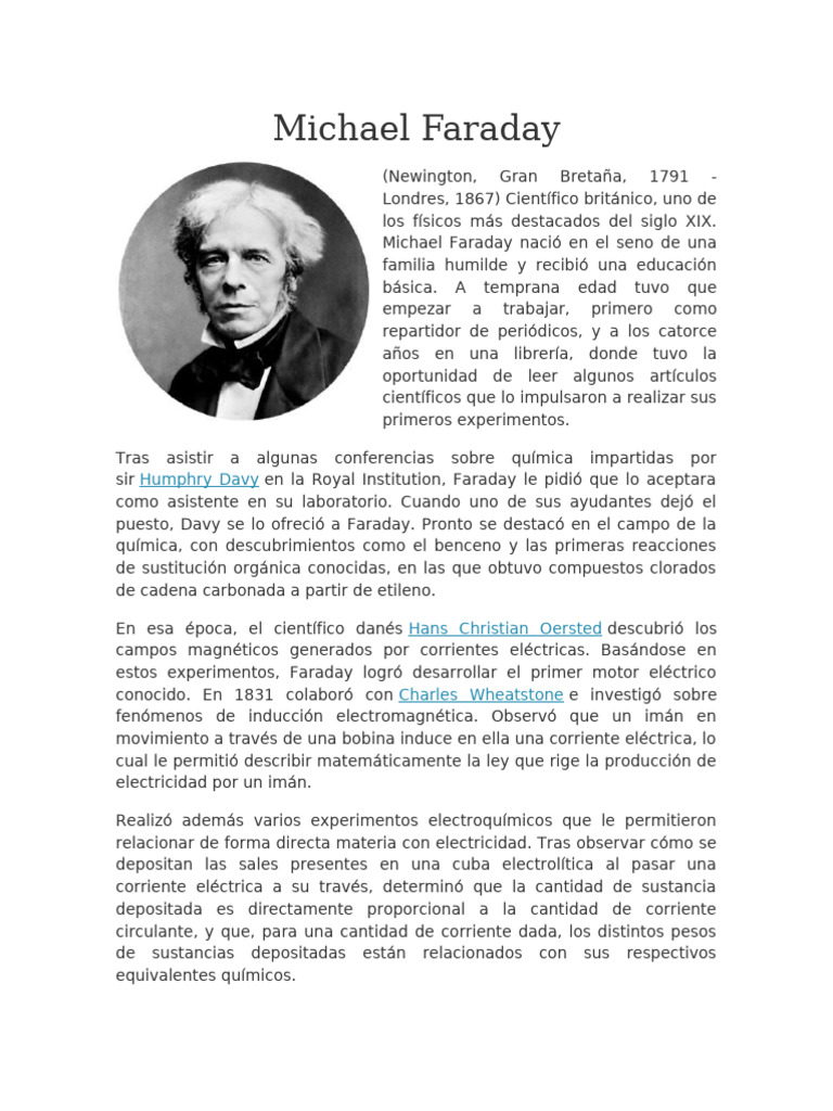 Michael Faraday | PDF