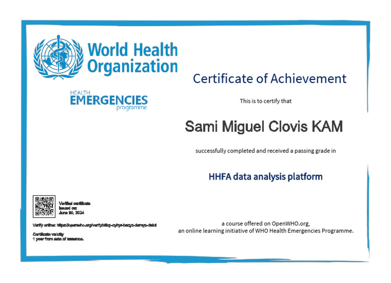 HHFA Data Analysis Platform - RecordOfAchievement | PDF