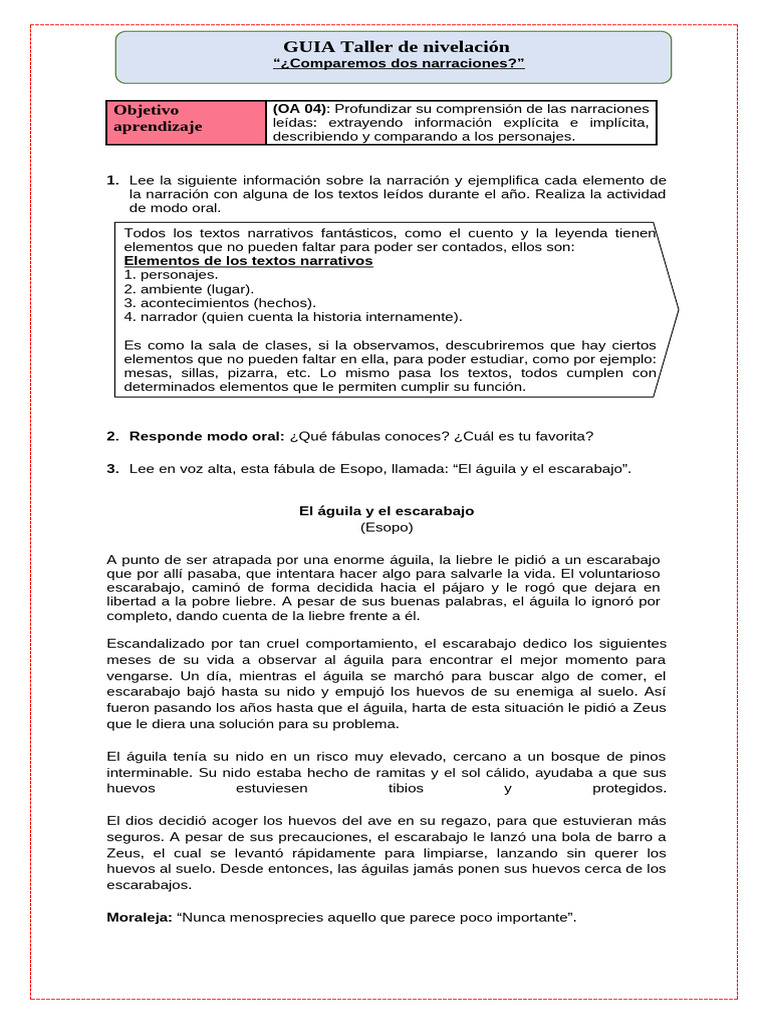 Comparando Narraciones | PDF | Narración