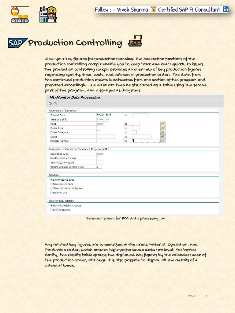 Production Controlling Key Figures Guide | PDF | Parameter (Computer ...
