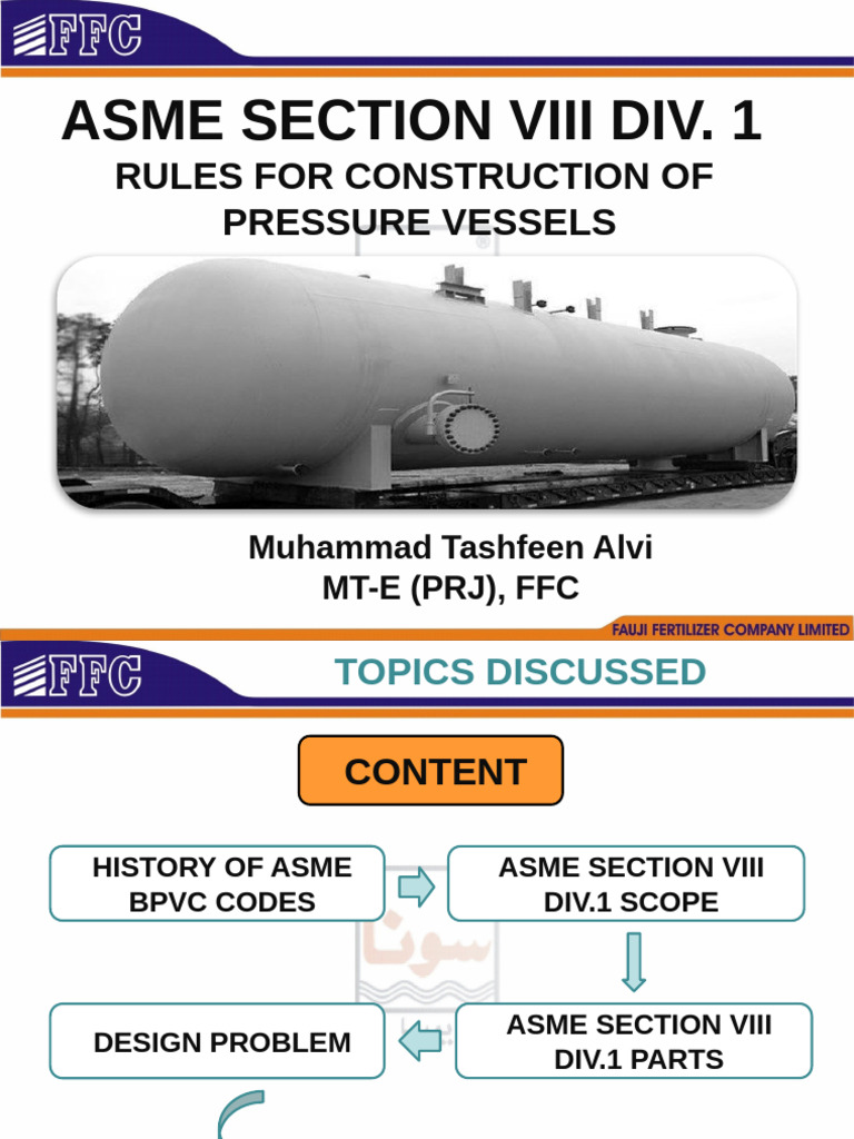 ASME Section VIII Div. 1 Overview | PDF | Pressure | Continuum Mechanics