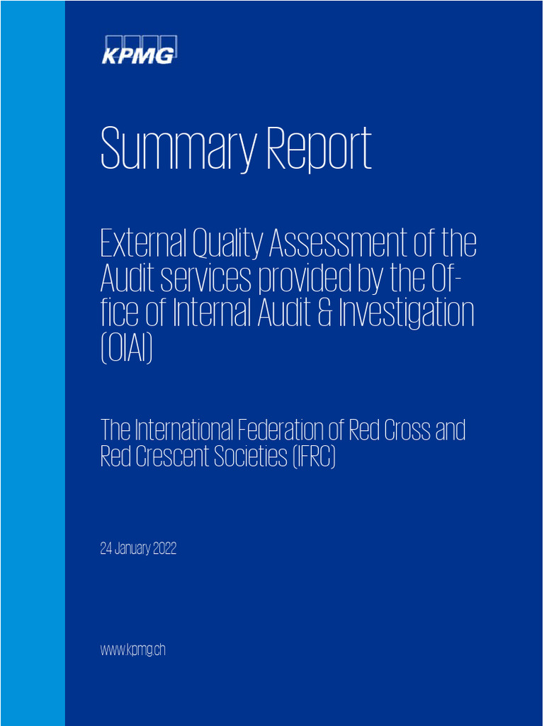 External Quality Assessment (EQA) of The Audit Services Provided by ...