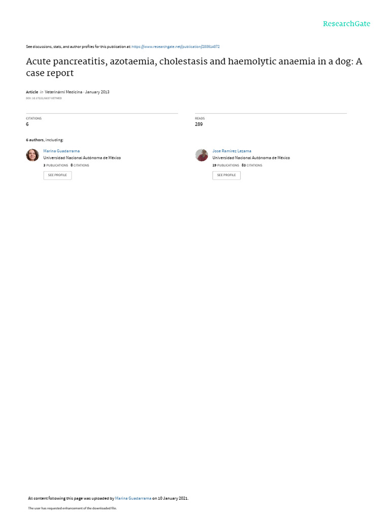 Acute Pancreatitis Azotaemia Cholestasis and Haemo | PDF | Pancreas | Medical Specialties