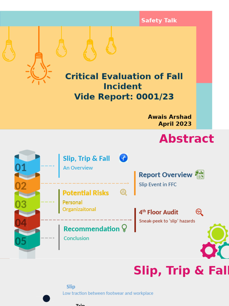 Slip, Trip & Fall Safety Overview | PDF | Risk | Safety