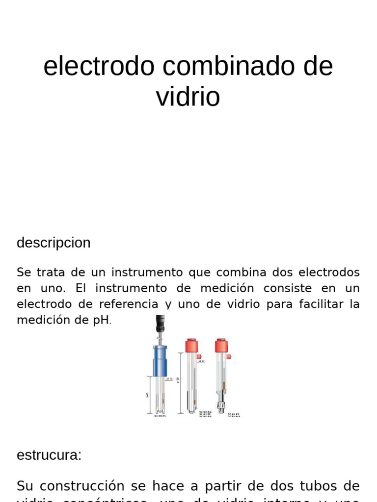 Electrodo Combinado de Vidrio | PDF