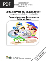 OHSP-Module-Q3 - G8 - EsP8-Aralin13-Katapatan Sa Salita at Sa Gawa - Sandigan NG Pakikipagkapwa ...