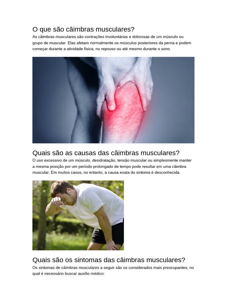 Pesquisa Sobre Câimbras Musculares | PDF