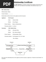 Relationship Certificate | PDF