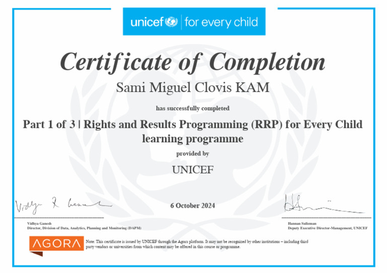 RRP - Part-1 - Course Certificate | PDF