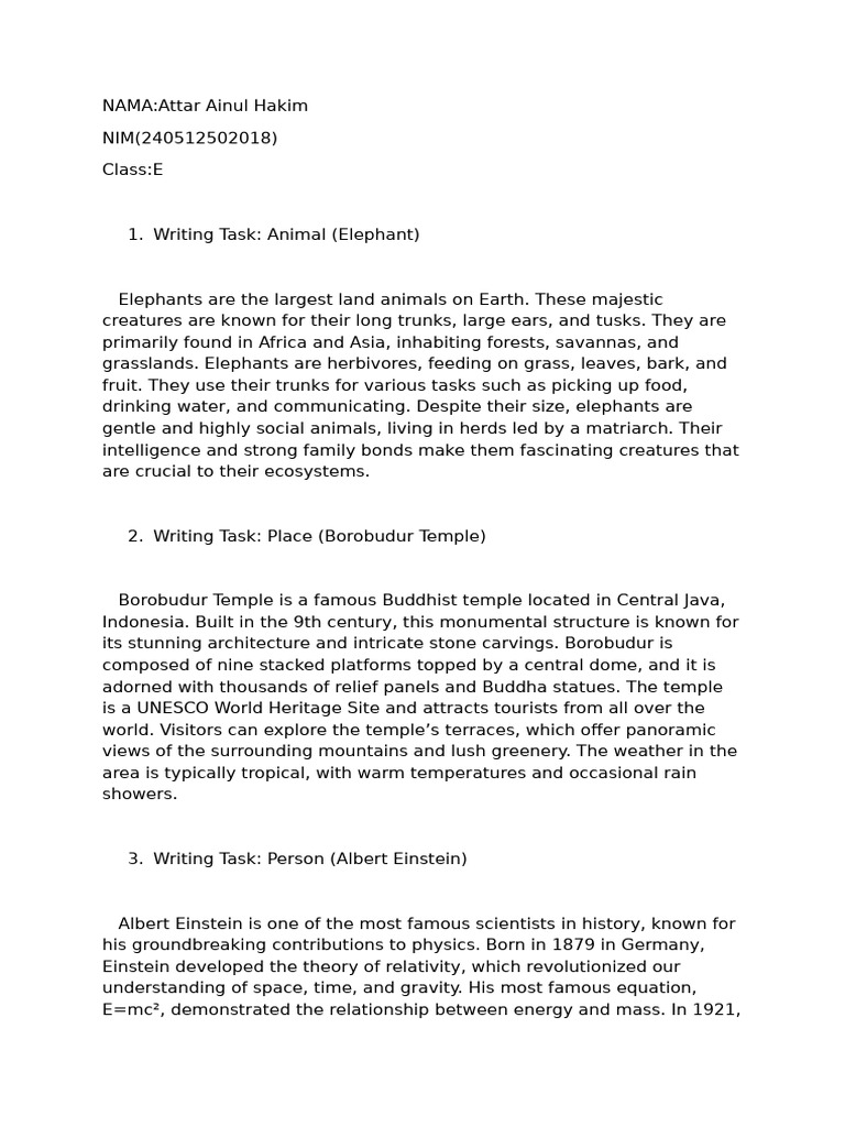 Attar Ainul Hakim 240512502018 | PDF | Smartphone | Elephant