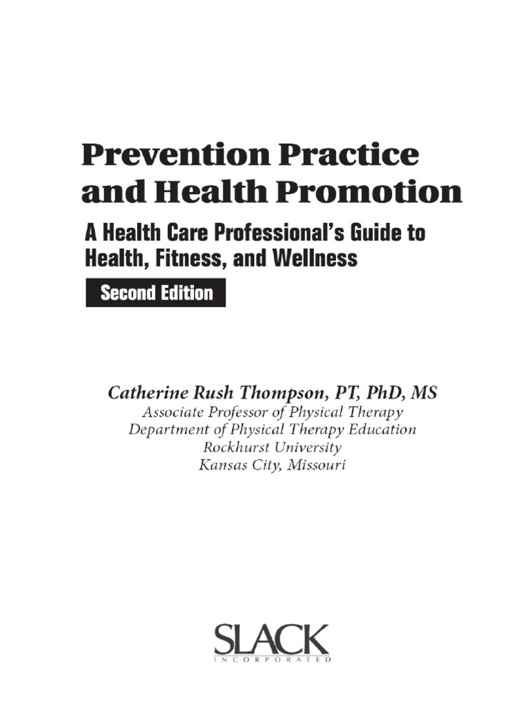 Prevention Practice and Health Promotion | PDF | Preventive Healthcare ...